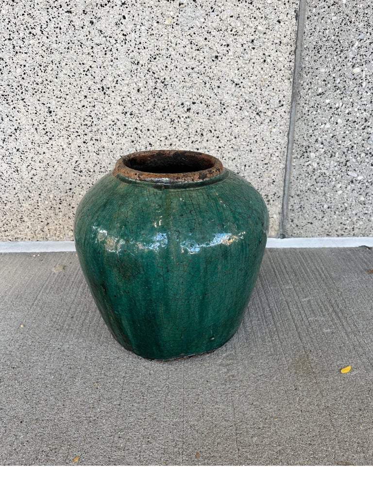 19th Century Ceramic Chinese Ginger Jar at 1stDibs