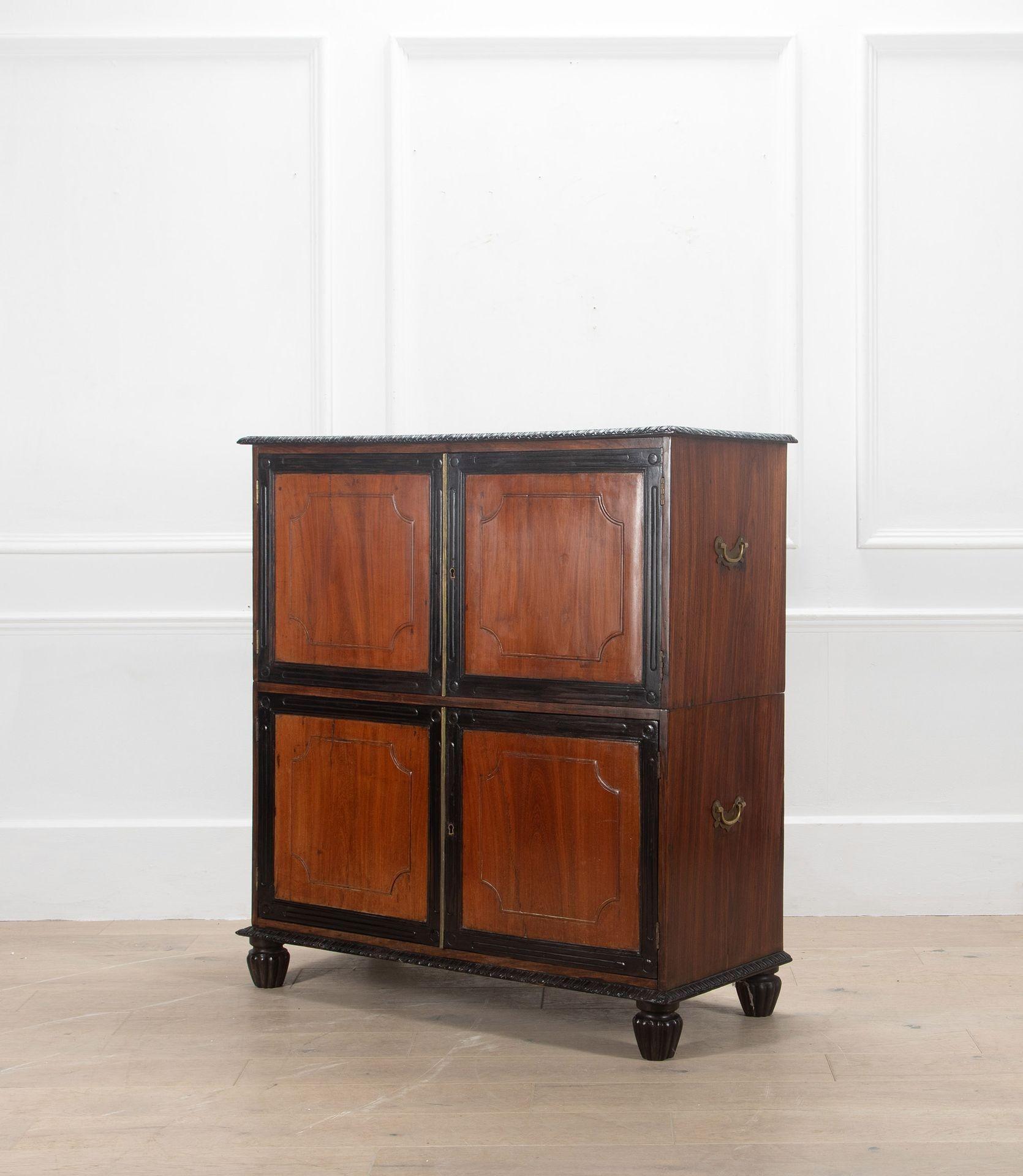 19th Century Ceylonese Colonial Four Door Cabinet For Sale at 1stDibs