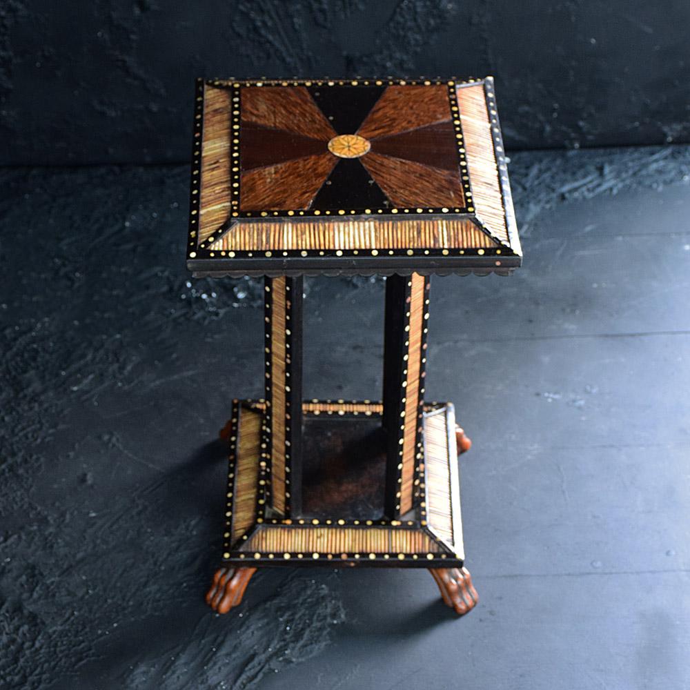 19th Century Ceylonese Quill and Wood Occasional Table at 1stDibs