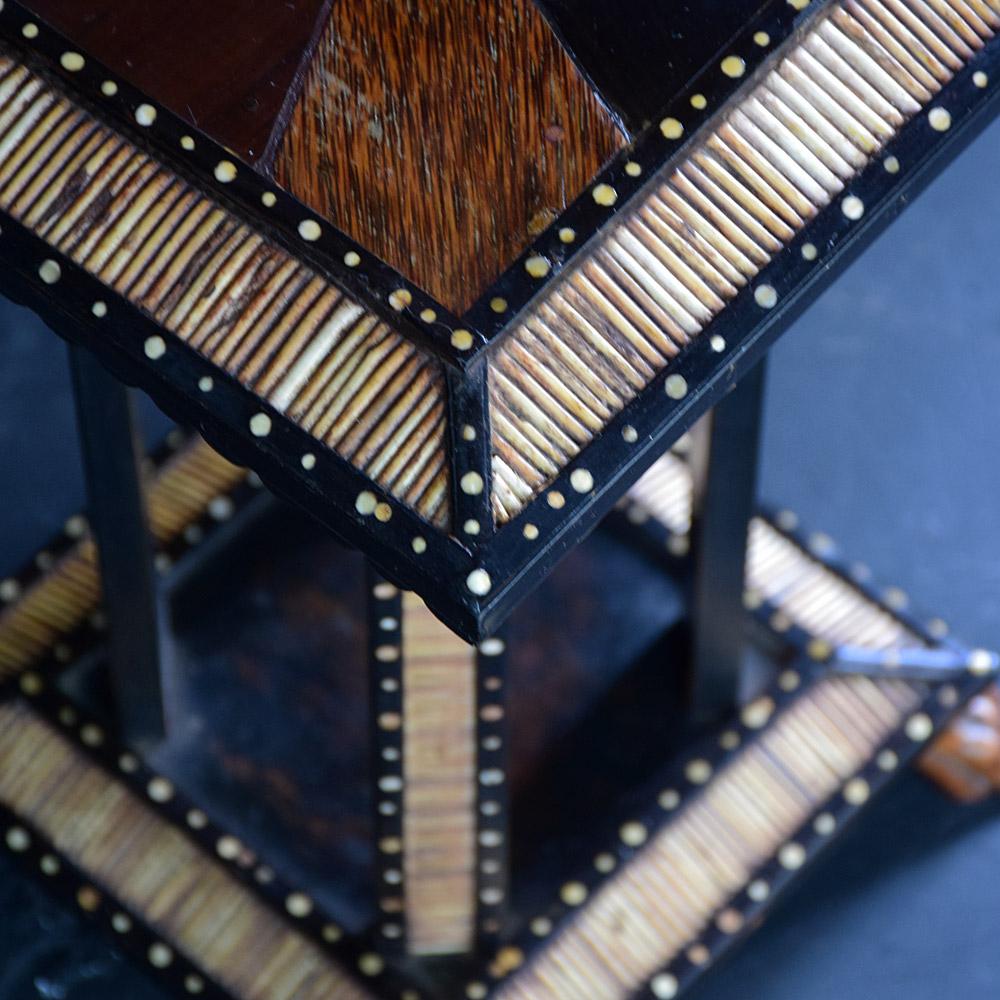 19th Century Ceylonese Quill and Wood Occasional Table at 1stDibs