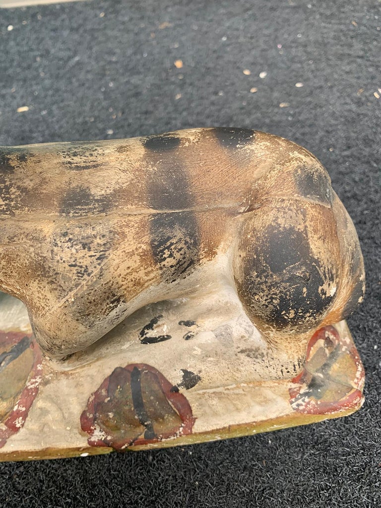 19th Century Chalkware Folk Art Polychrome Deer at 1stDibs