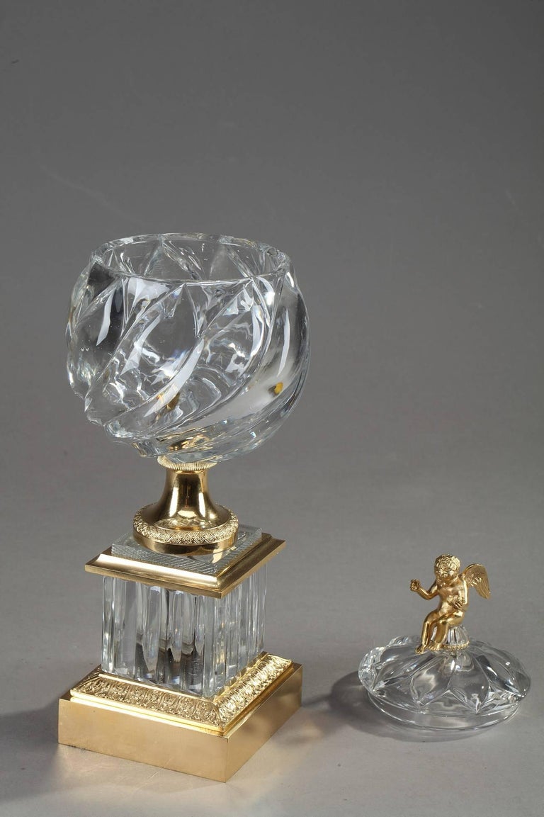 19th Century Charles X Ormolu and Cut-Crystal Candy Dish at 1stDibs