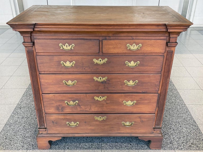 19th Century Cherry and Chestnut Chest of Drawers For Sale at 1stDibs