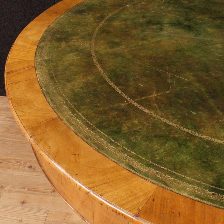 19th Century Cherrywood Italian Round Table, 1850 at 1stDibs