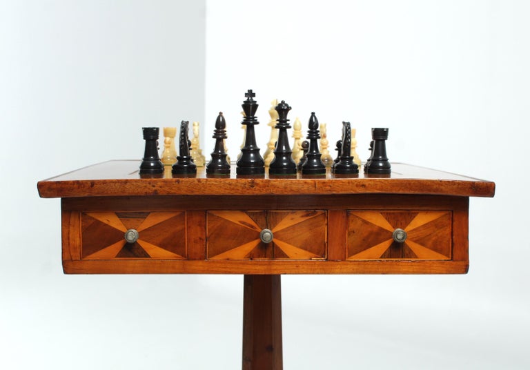 19th Century Chess Table with Wonderful Patina For Sale at 1stDibs