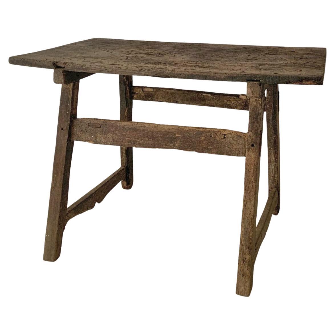 Antique Chestnut Console Table For Sale at 1stDibs