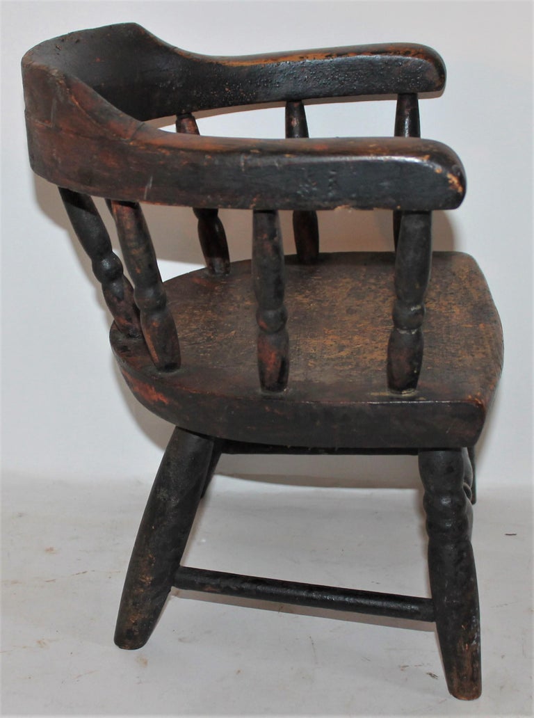 19th Century Children's Captains Chair in Original Paint For Sale at ...