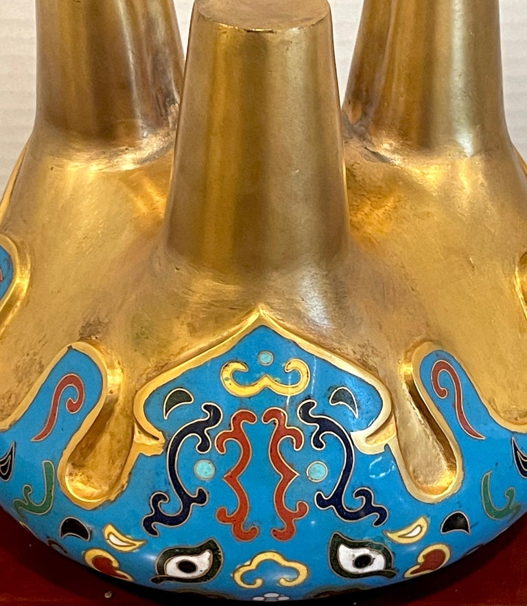 19th Century Chinese Archaic Style Cloisonné and Lacquer Elephant Motif ...