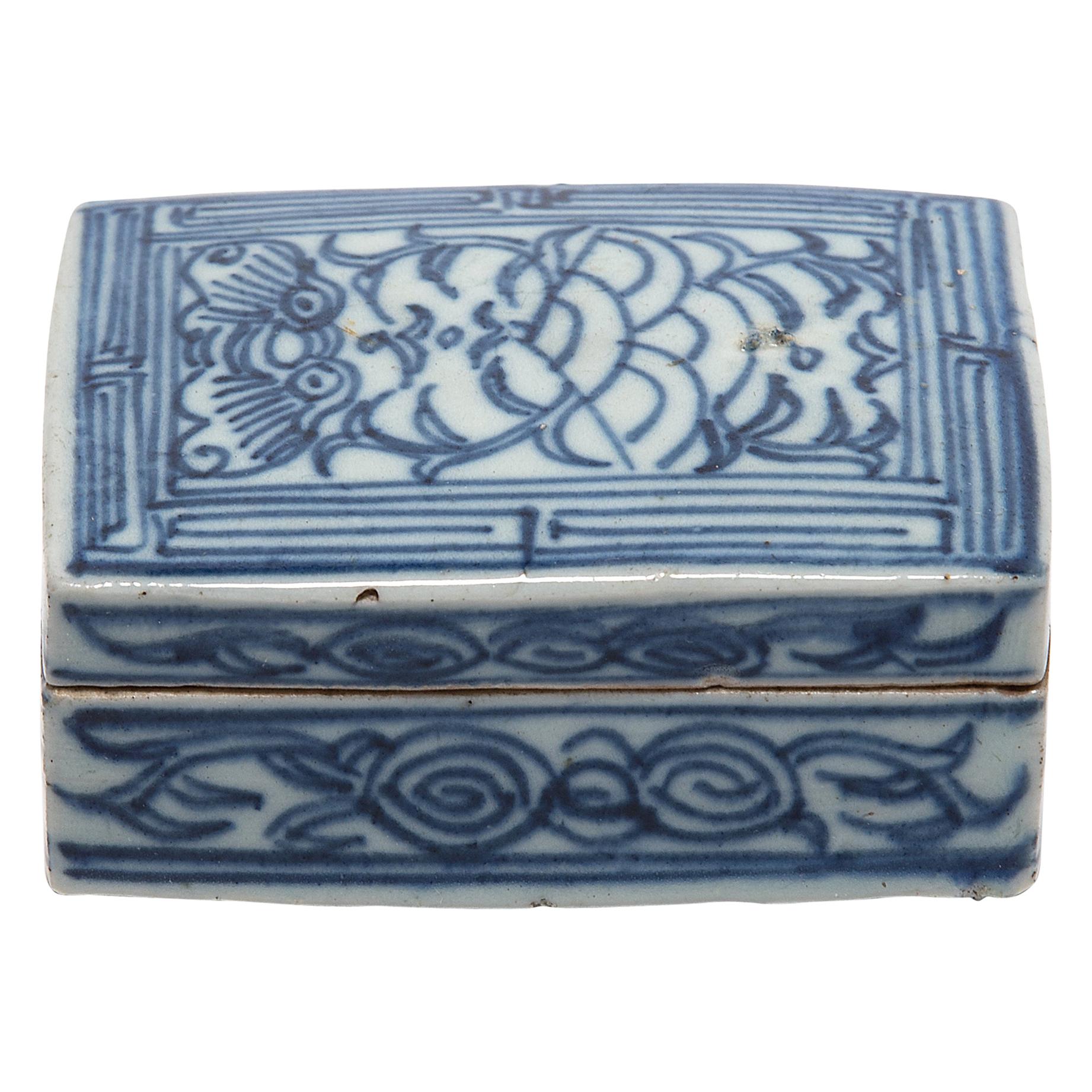 19th Century Chinese Blue and White Ink Box at 1stDibs | chinese ink box