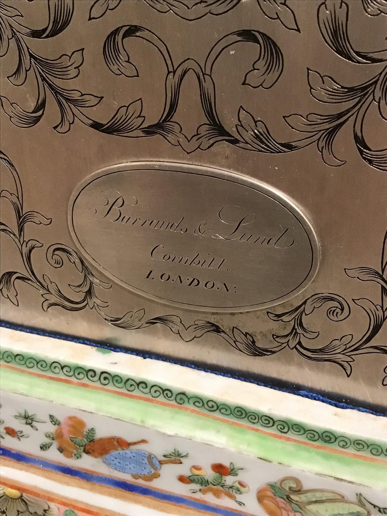 19th Century Chinese Canton Famille Rose Porcelain Clock with English ...