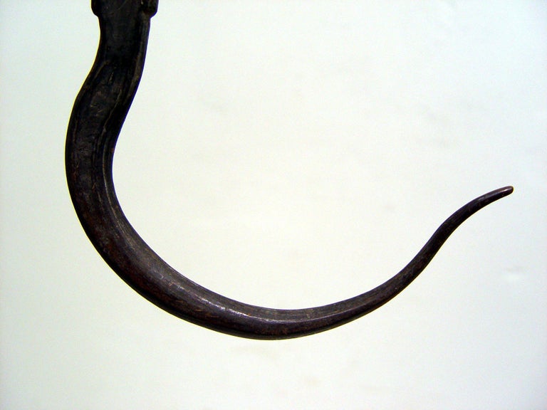19th Century Chinese Carved Horn Hook For Sale at 1stDibs