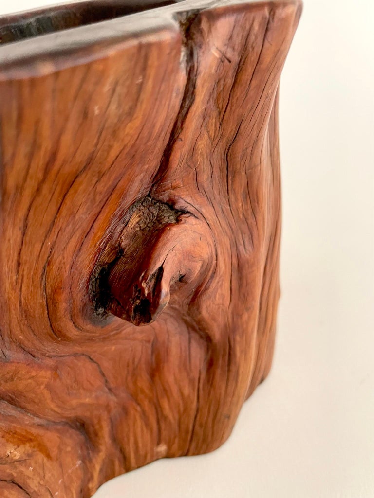 19th Century Chinese Cypress Root Brush Pot For Sale at 1stDibs