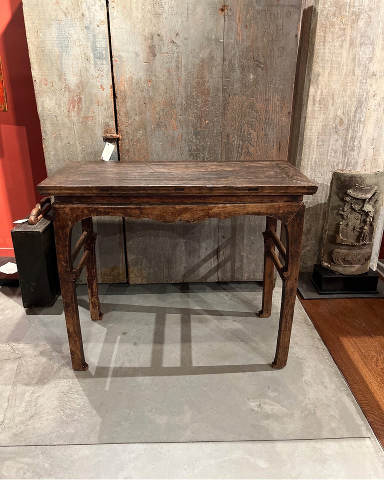 19th Century Chinese Elm Side Table For Sale at 1stDibs