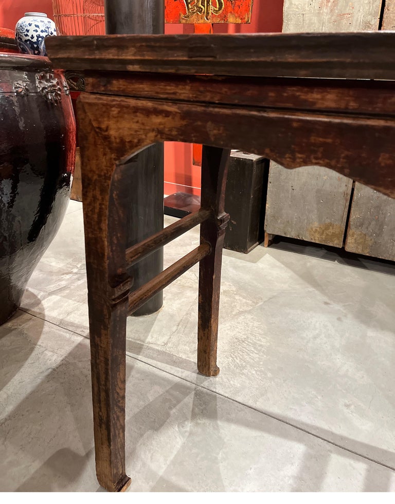 19th Century Chinese Elm Side Table For Sale at 1stDibs