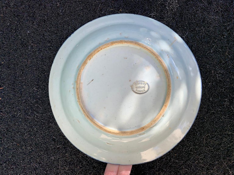 19th Century Chinese Export Canton Ware Blue and White Porcelain Plate ...