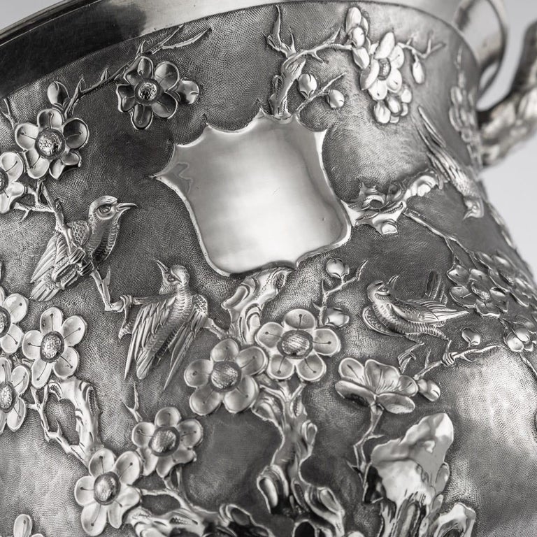 19th Century Chinese Export Solid Silver Trophy Cup, Woshing Shanghai ...