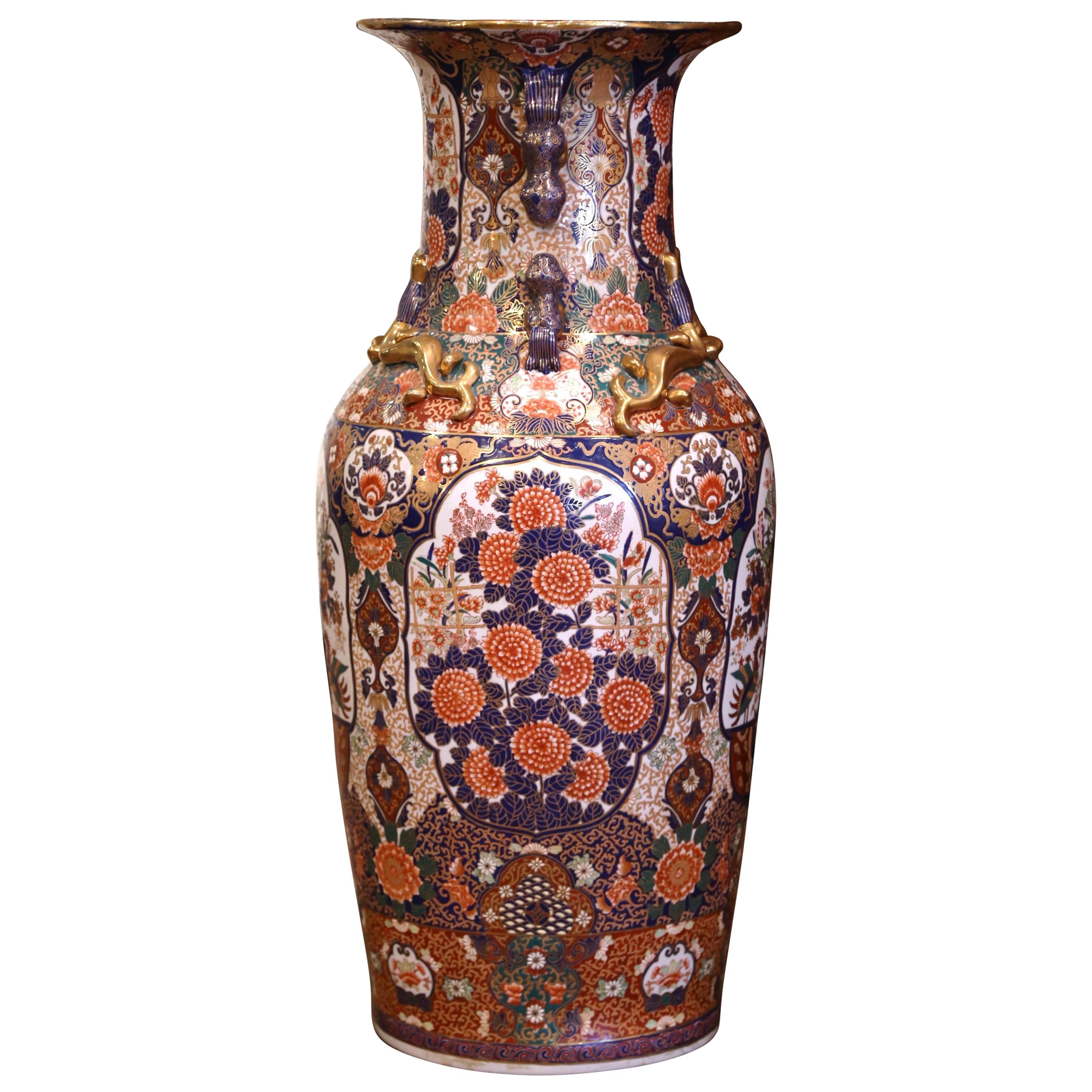 19th Century Chinese Family Rose Painted Porcelain Urn with Foo Dogs ...