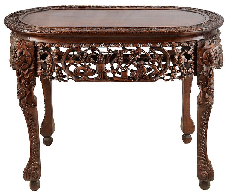 19th Century Chinese Hardwood Centre Table For Sale at 1stDibs