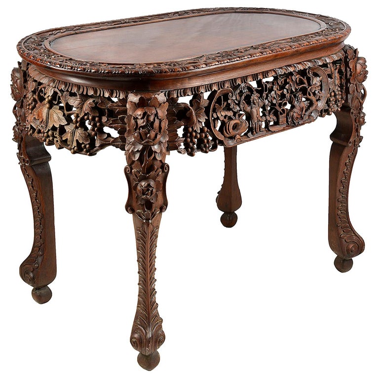 19th Century Chinese Hardwood Centre Table For Sale at 1stDibs