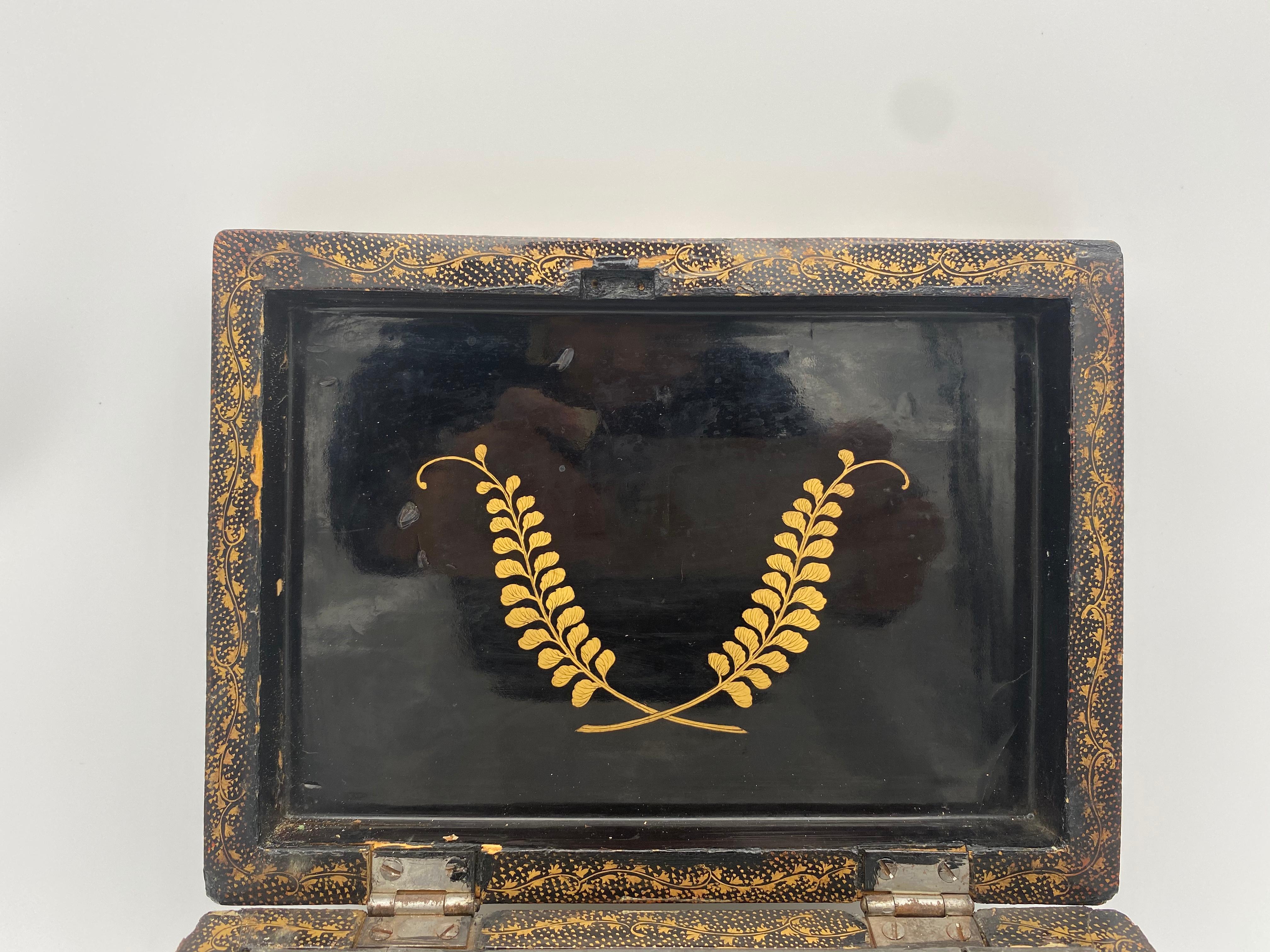 19th Century Chinese Lacquer Tea Caddy at 1stDibs | queencard box ...