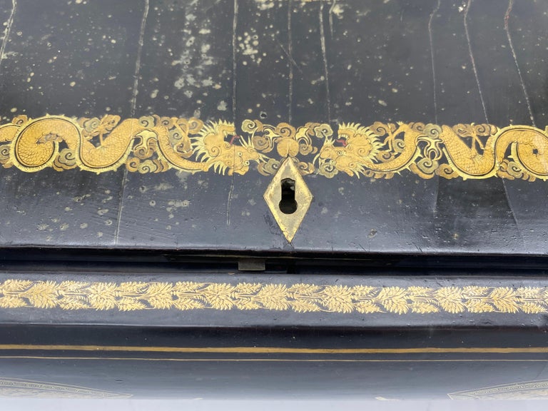 19th Century Chinese Lacquer Writing Box For Sale at 1stDibs