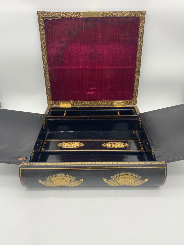 19th Century Chinese Lacquer Writing Box For Sale at 1stDibs