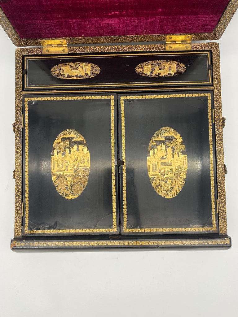 19th Century Chinese Lacquer Writing Box For Sale at 1stDibs