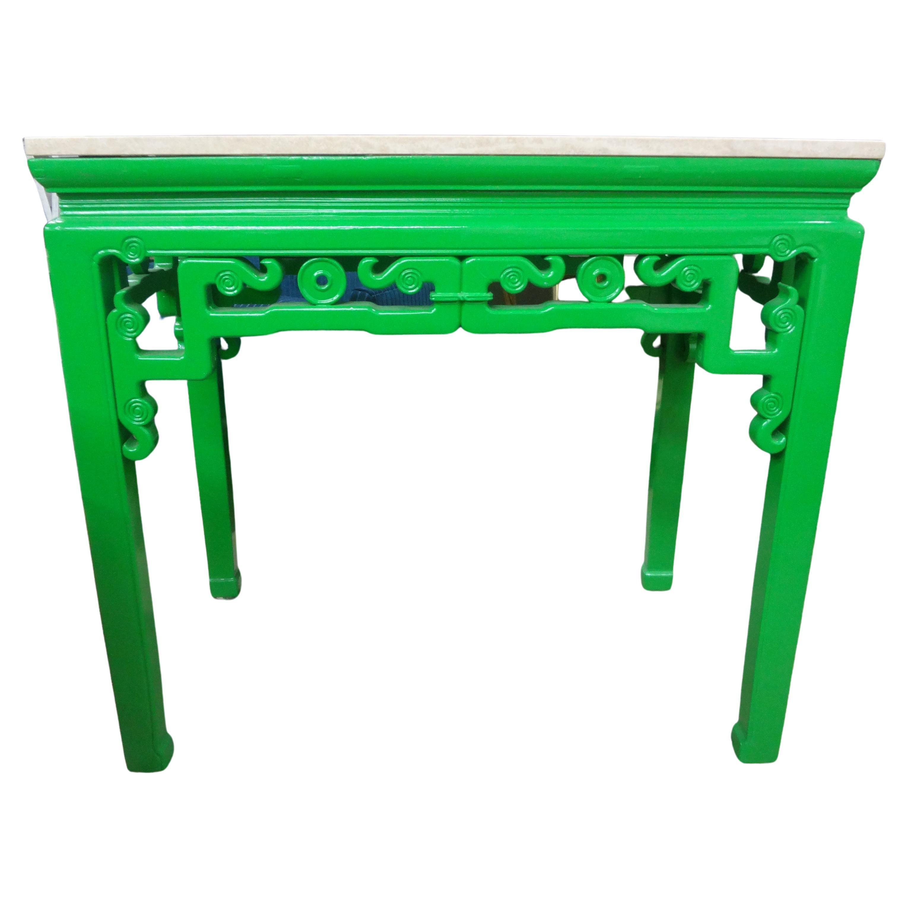 19th Century Chinese Lacquered Console with Travertine Top For Sale at ...
