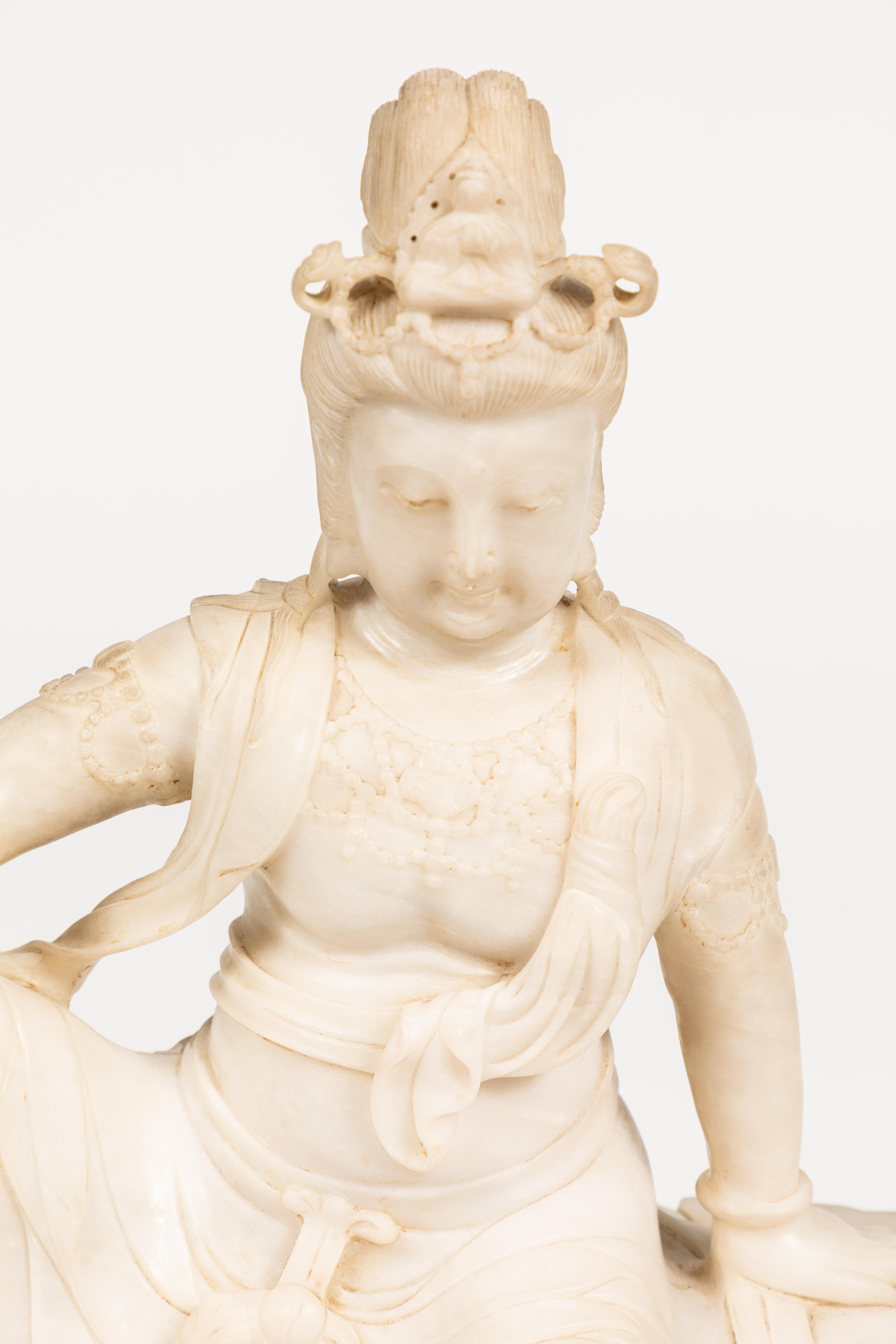 19th Century Chinese Marble Quan Yin For Sale at 1stDibs | quan yin hawk