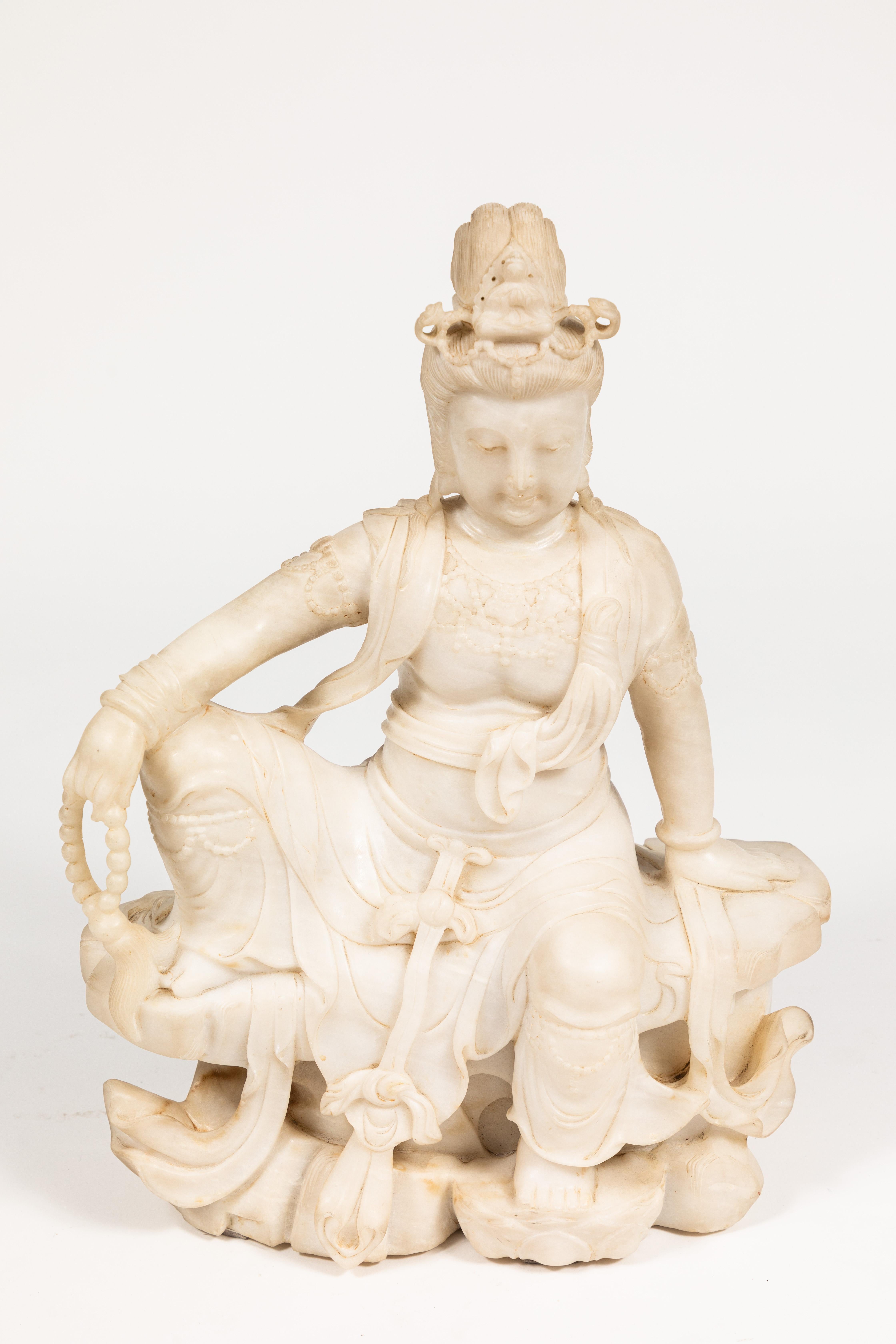 19th Century Chinese Marble Quan Yin For Sale at 1stDibs | quan yin hawk