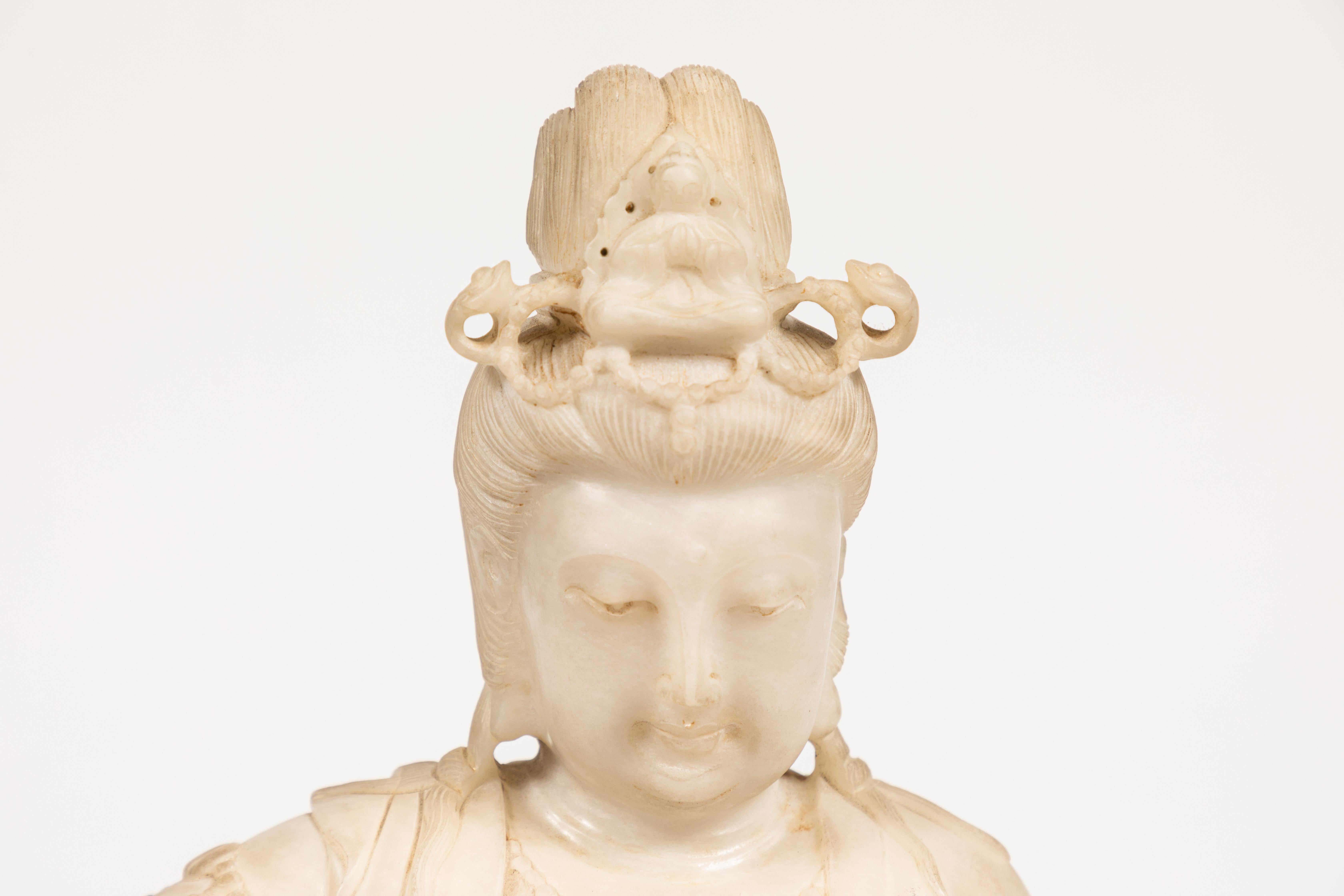 19th Century Chinese Marble Quan Yin For Sale at 1stDibs | quan yin hawk