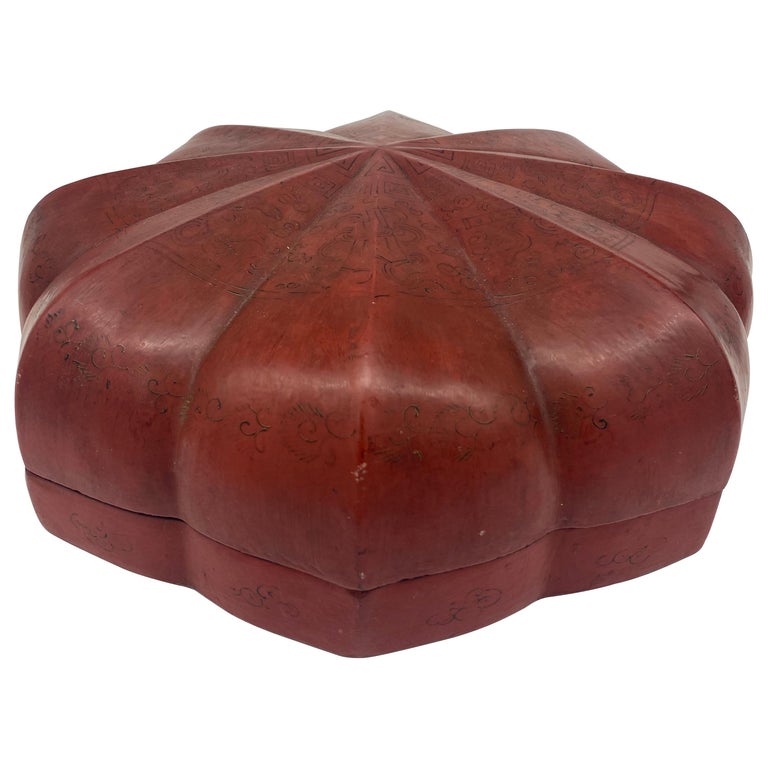 Ming Dynasty Chinese Red Lacquer Box at 1stDibs