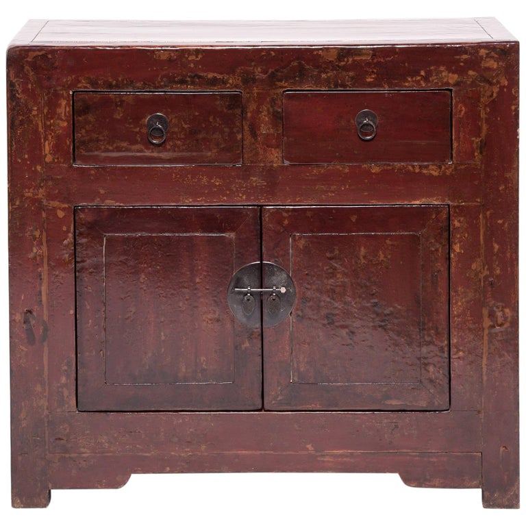 19th Century Chinese Red Lacquer Chest at 1stDibs