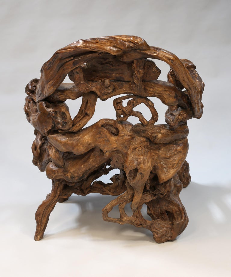 18th and 19th Century Chinese Root Wood Art Chairs and Table Set For ...