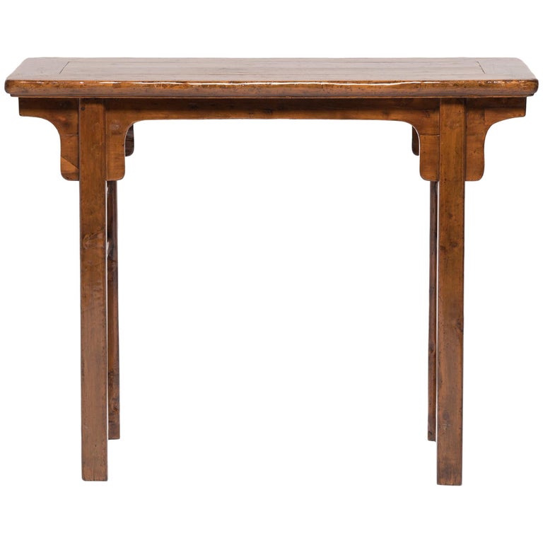 19th Century Chinese Round Leg Console Table at 1stDibs