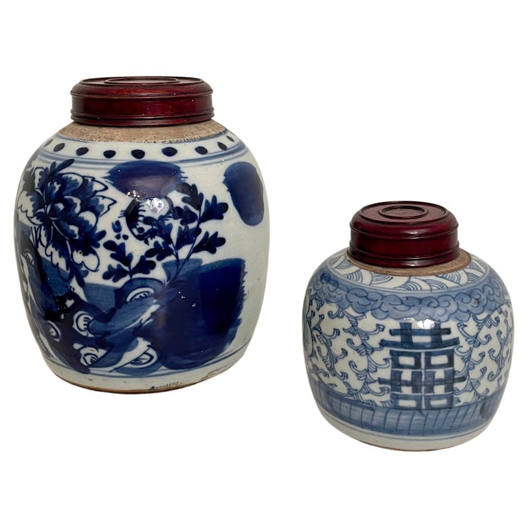19th Century Chinese Set of Tea Bowls with Wooden Lids, Around 1880 For ...