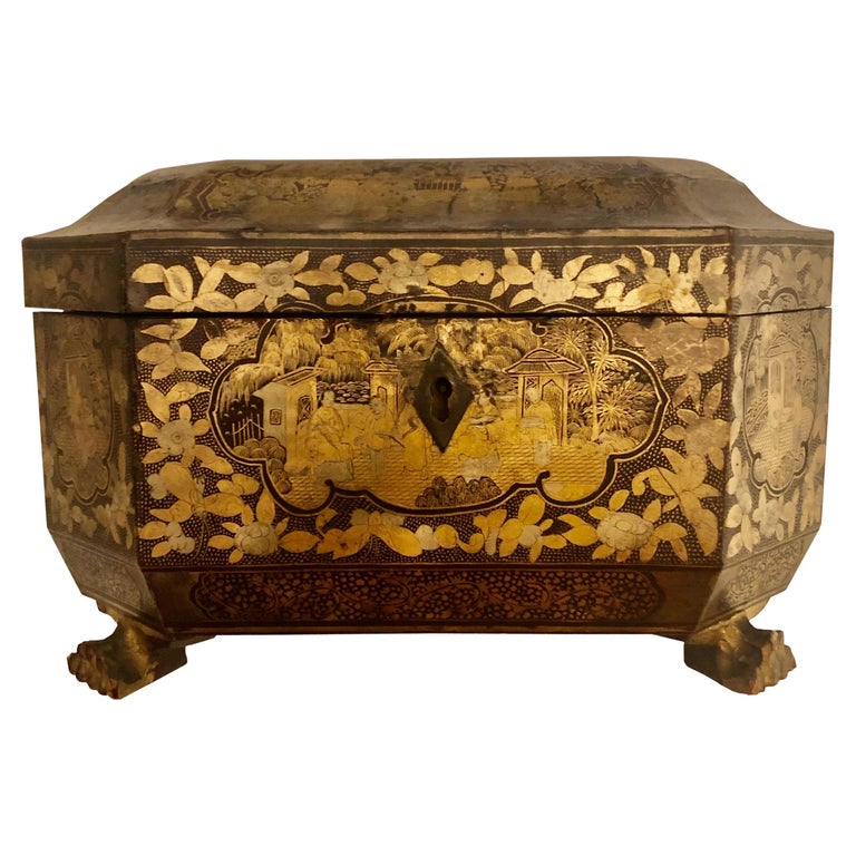 19th Century Chinese Tea Box For Sale at 1stDibs