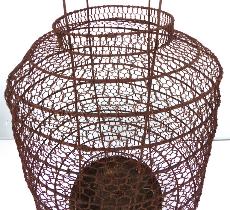 19th Century Chinese Twisted Wire Candle Lantern Frame at 1stDibs