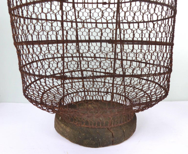 19th Century Chinese Twisted Wire Candle Lantern Frame at 1stDibs