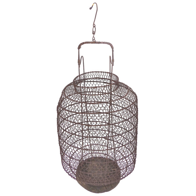 19th Century Chinese Twisted Wire Candle Lantern Frame at 1stDibs