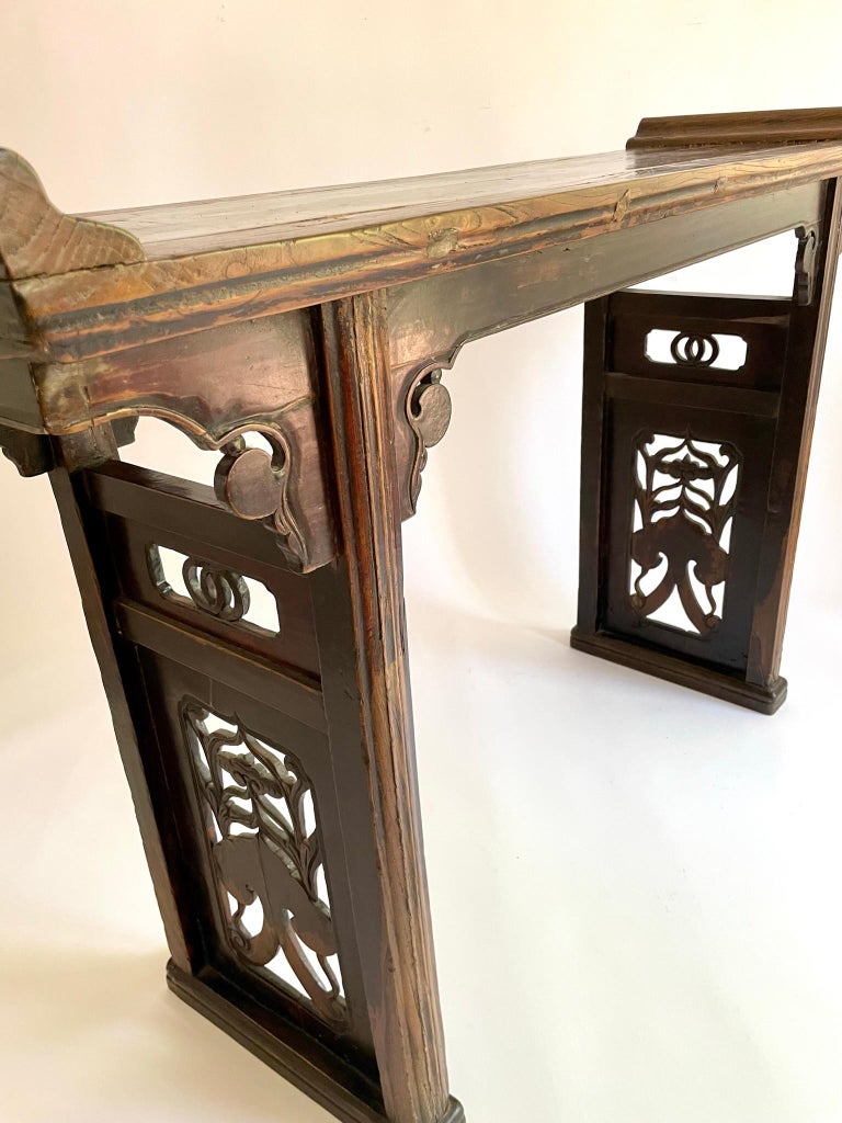 19th Century Chinese Walnut Altar 'Hetao Mu' Table For Sale at 1stDibs
