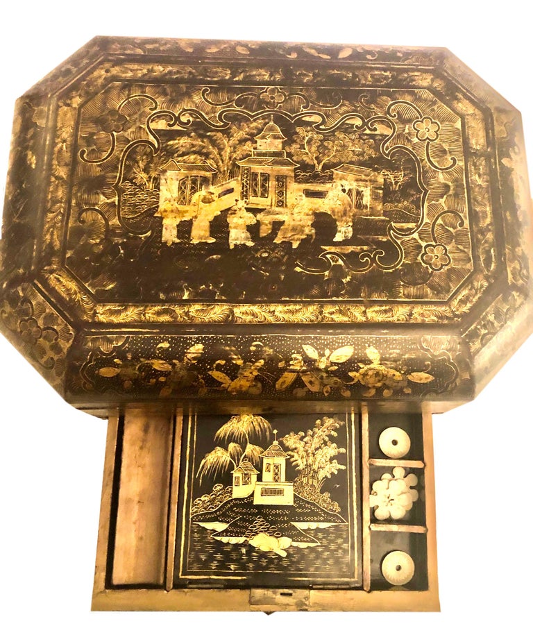 19th Century Chinese Work Box For Sale at 1stDibs