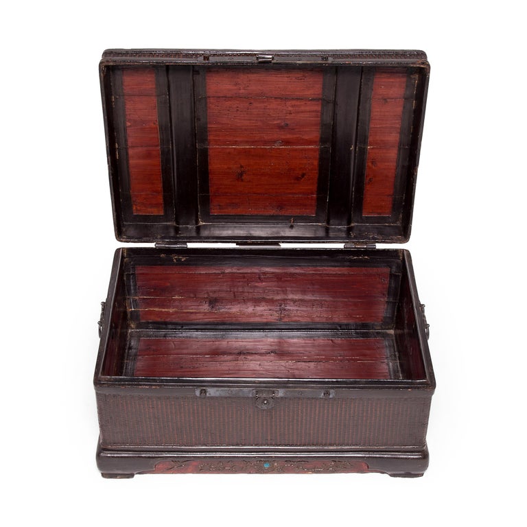 Chinese Woven Reed Trunk, c. 1850 For Sale at 1stDibs