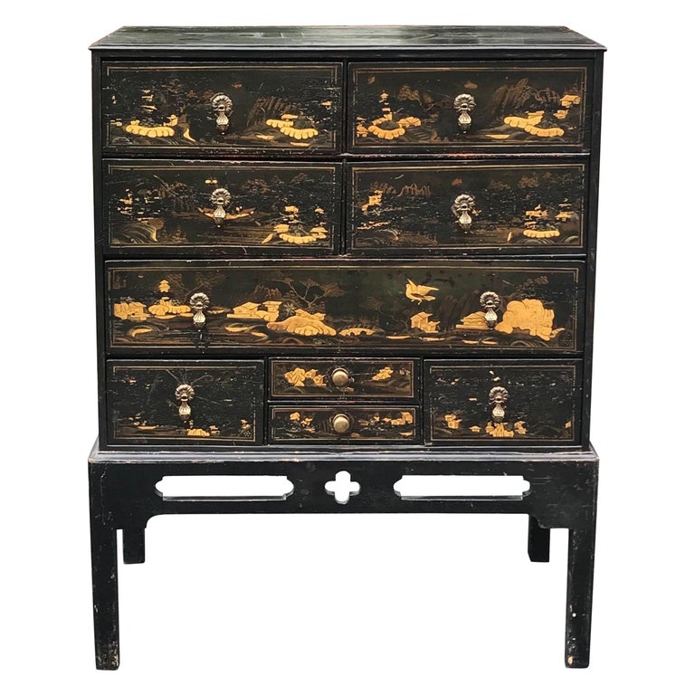 19th Century Chinoiserie Chest on Stand at 1stDibs