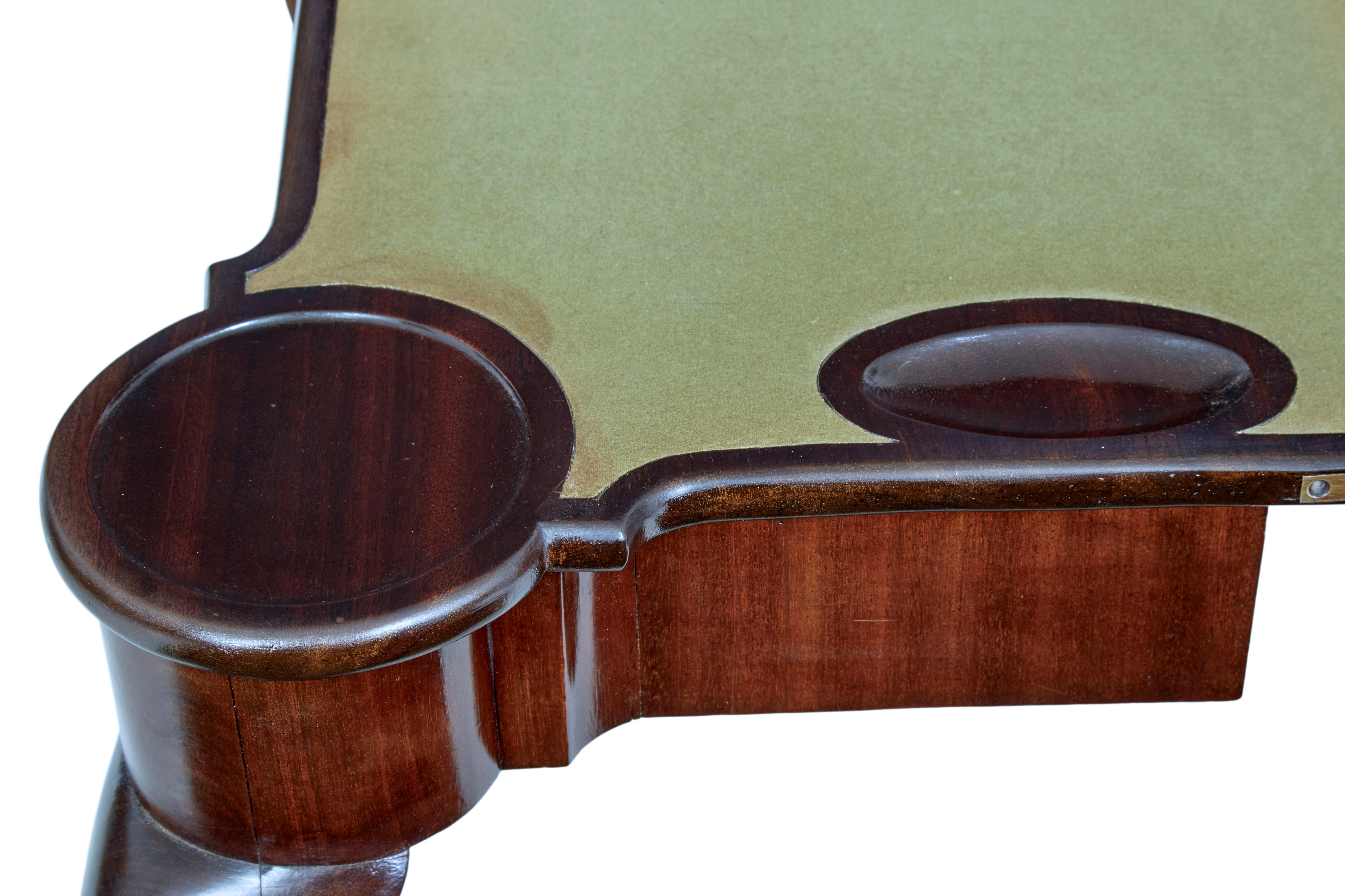 19th Century Chippendale Revival Mahogany Card Table For Sale at 1stDibs