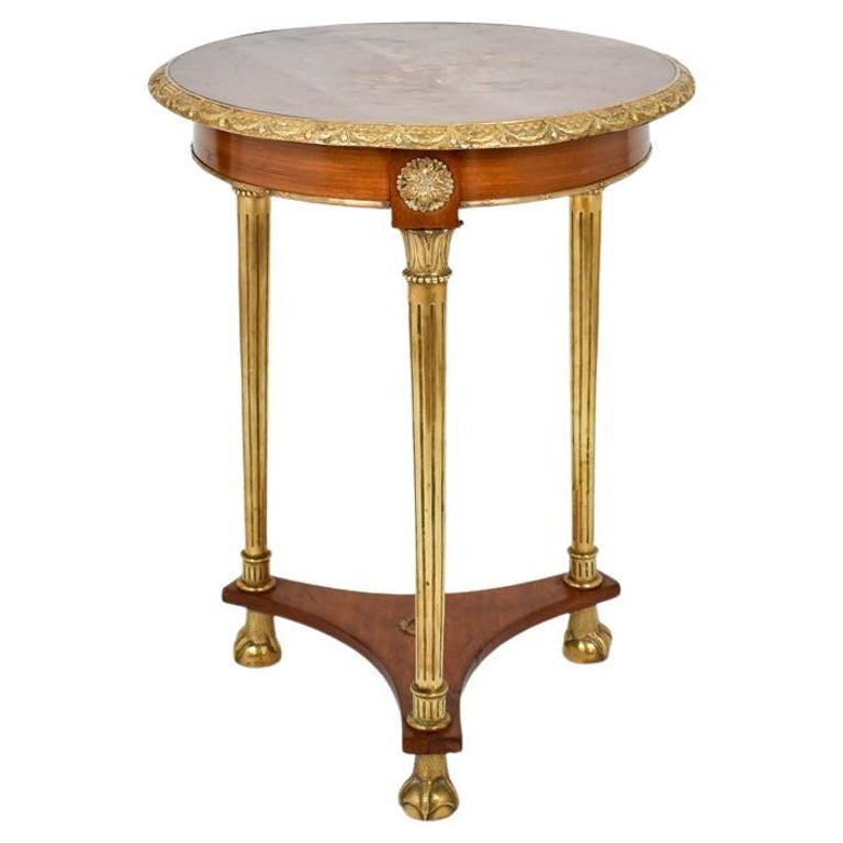 19th Century Circular Gilded Table For Sale at 1stDibs