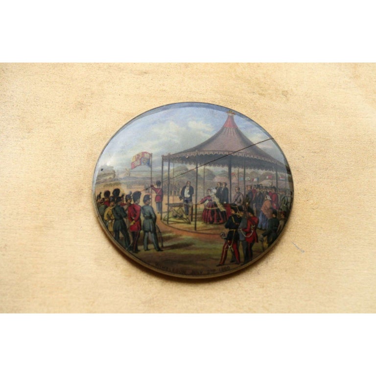 19th Century Collection of Framed Victorian Prattware Pot Lids, circa ...