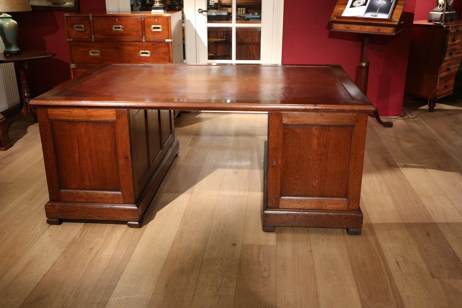 19th Century Colonial Partner Desk at 1stDibs