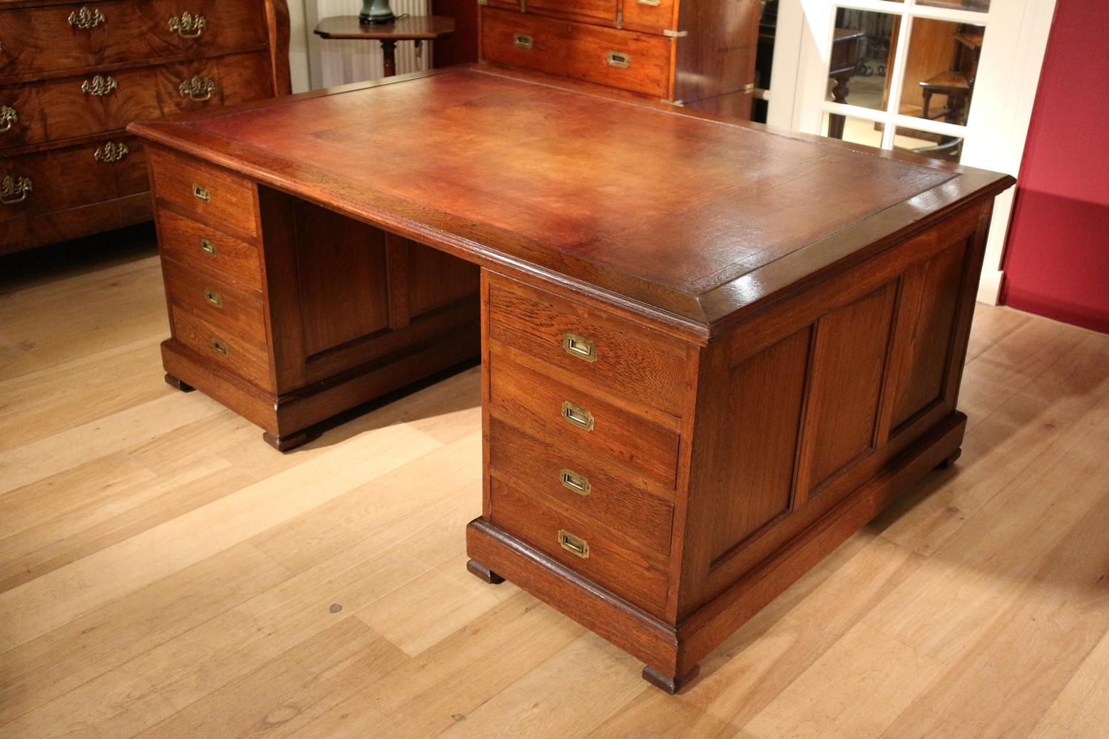 19th Century Colonial Partner Desk at 1stDibs