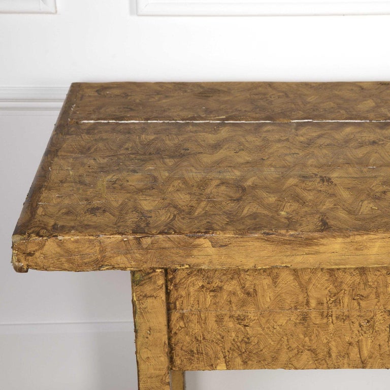 19th Century Comb Painted Table For Sale at 1stDibs